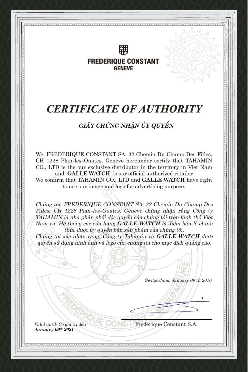Frederique Constant - Công Ty TNHH Phân Phối Sản Phẩm cao cấp LPD